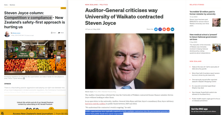 Competition for Thee, But not for Me – Steven Joyce Edition – Dave5